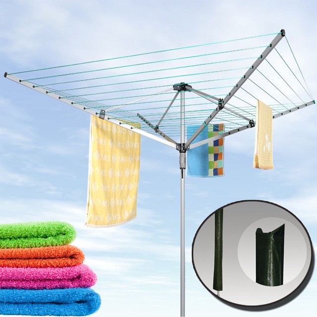 Outdoor Rotary Airer Garden Washing Line 50m Heavy Duty Sturdy Dryer ...