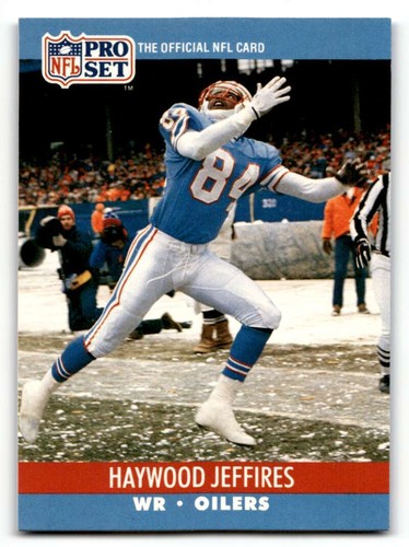 1990 Pro Set #511 Haywood Jeffires Houston Oilers Football Cards EX/ ID ...