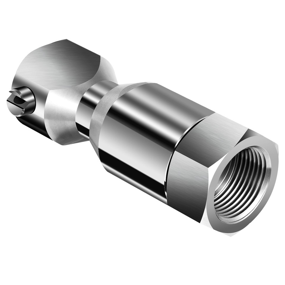 Stainless Steel 360 °Rotary Cleaning Nozzle Three Water Outlets 1-7Pa ...