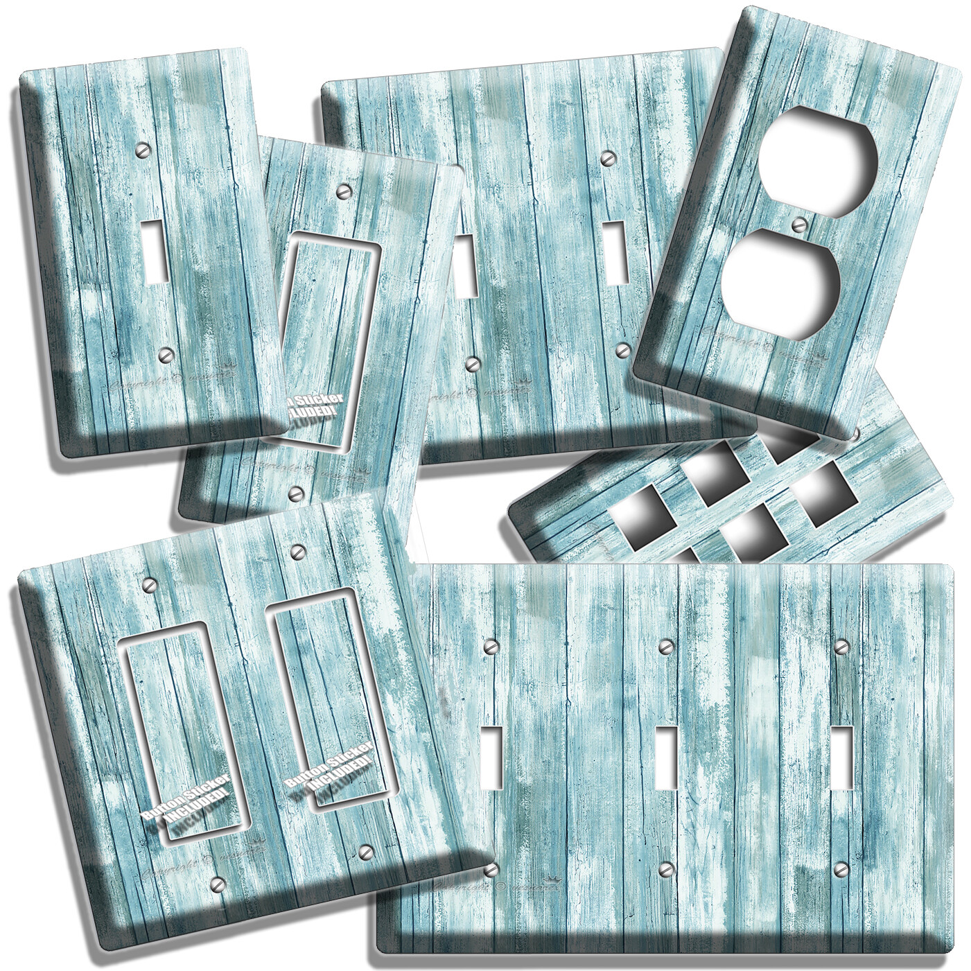 RUSTIC OLD AGED RECLAIMED BEACHWOOD WOOD PLANKS LIGHT SWITCH PLATES ...