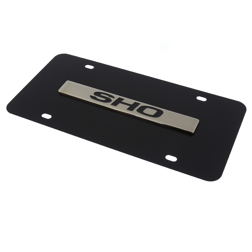 Ford SHO Badge License Plate (Chrome On Black) | eBay