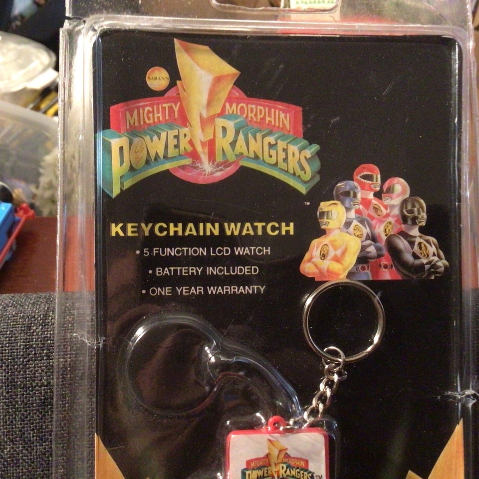 Vintage 1994 Mighty Morphin Power Rangers Keychain Watch Factory Sealed ...