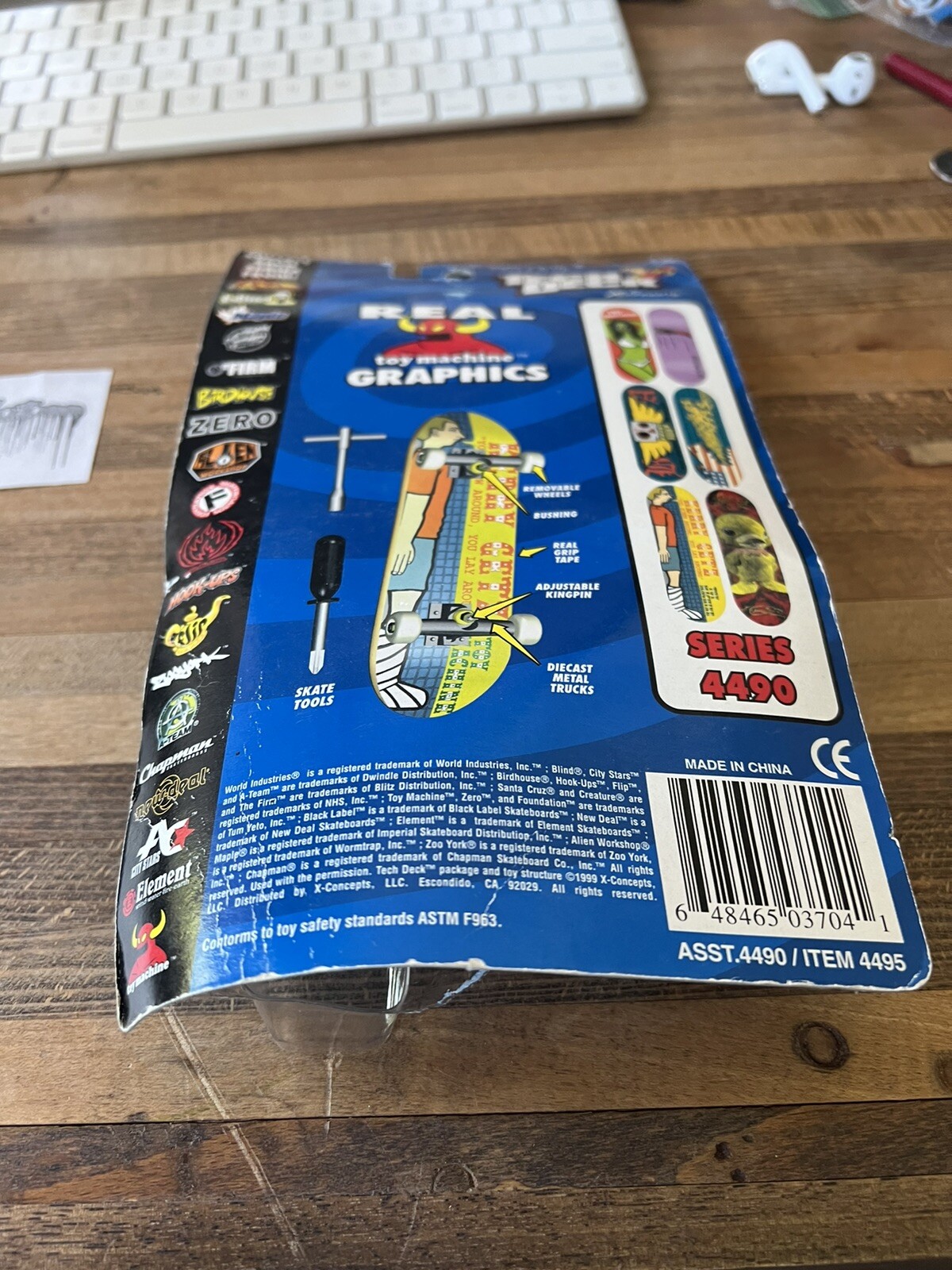 Vintage Tech Deck Kerry Getz Toy Machine Fingerboard Skateboard Toy Lay ...