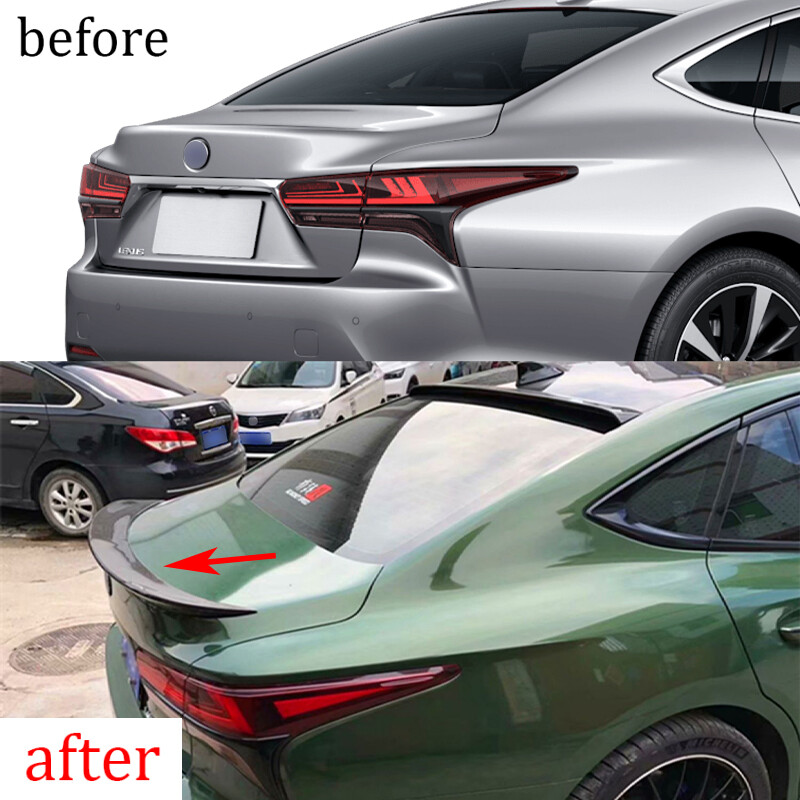 Dry Carbon Fiber Rear Boot Spoiler Wing Flap 1cp Fit For Lexus LS500h ...