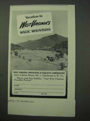 1951 West Virginia Tourism Ad - Magic Mountains | eBay