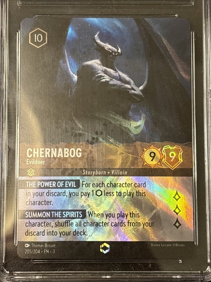 Disney Lorcana - Chernabog - Evildoer - 205/204 - Enchanted CGC ...