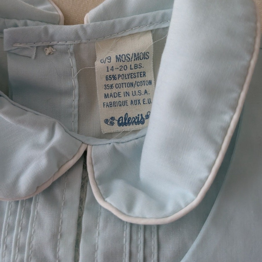 Vintage Alexis Baby Boy Jumpsuit One-piece Romper Christening Outfit 6 ...