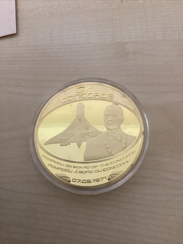commemorative coins First Flight Of Concorde With Pompidou | eBay