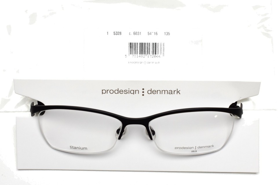 Prodesign Denmark Eyeglasses Half Rimless 5328 6031 54-16-135 | eBay