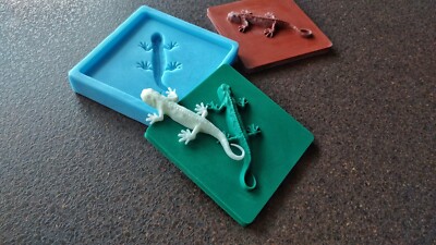 Silicone mold for 3d tiles with lizard applique 9.8*9.8cm / DIY tiles ...