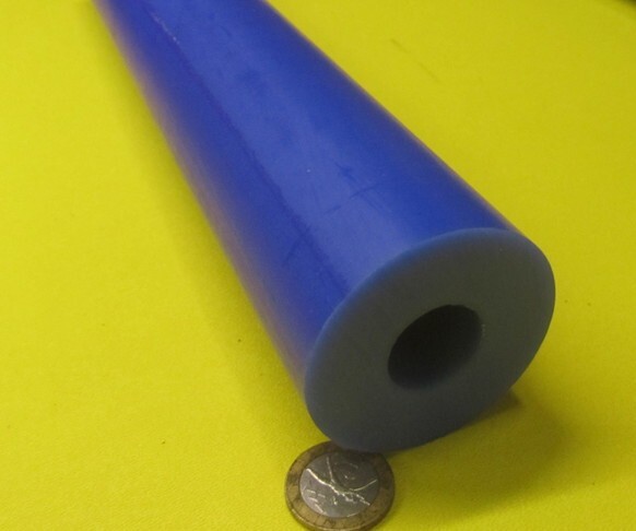Cast Nylon Tube Heat Stabilized Blue 2.00" OD x 1.00" ID x 1/2" Wall x ...