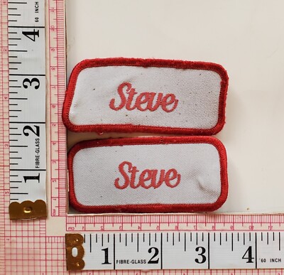 Steve Name Tag Uniform Jacket Vest Patch Applique Crest Lot Of 2 r | eBay