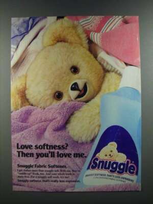 1986 Snuggle Fabric Softener Ad - Love Softness? Then You'll Love Me ...