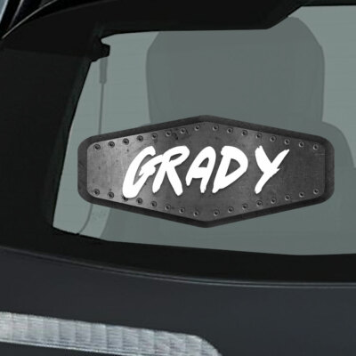 Grady Male Name Sticker Decal 3.5x8 inc | eBay