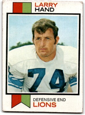 1973 Topps Larry Hand Detroit Lions #93 | eBay