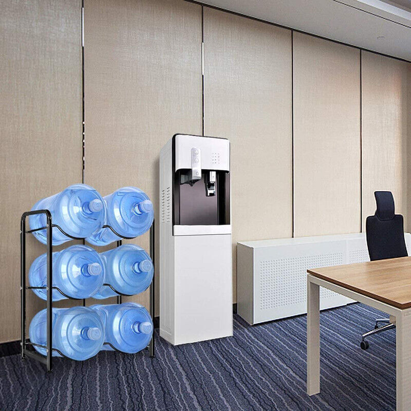 3-Tier Water Cooler Jug Rack for 6 Bottles Heavy Duty Water Bottle ...