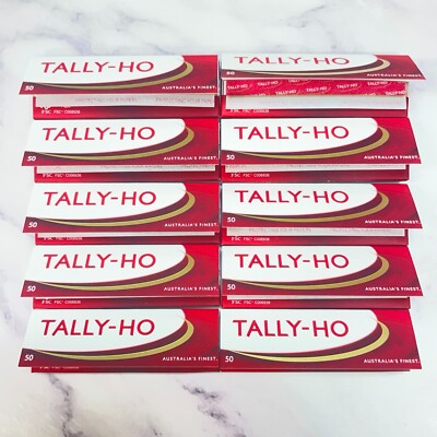 10PK Tally Ho Rolling Papers 50 Leaves, Total 500 Papers, WITH TRACK NUMBER | eBay Australia
