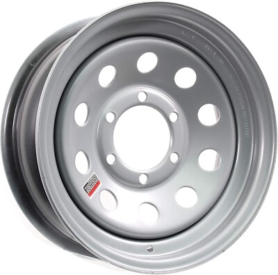 15" Inch 6 Lug Silver Mod Trailer Wheel Rim 15655SM | eBay