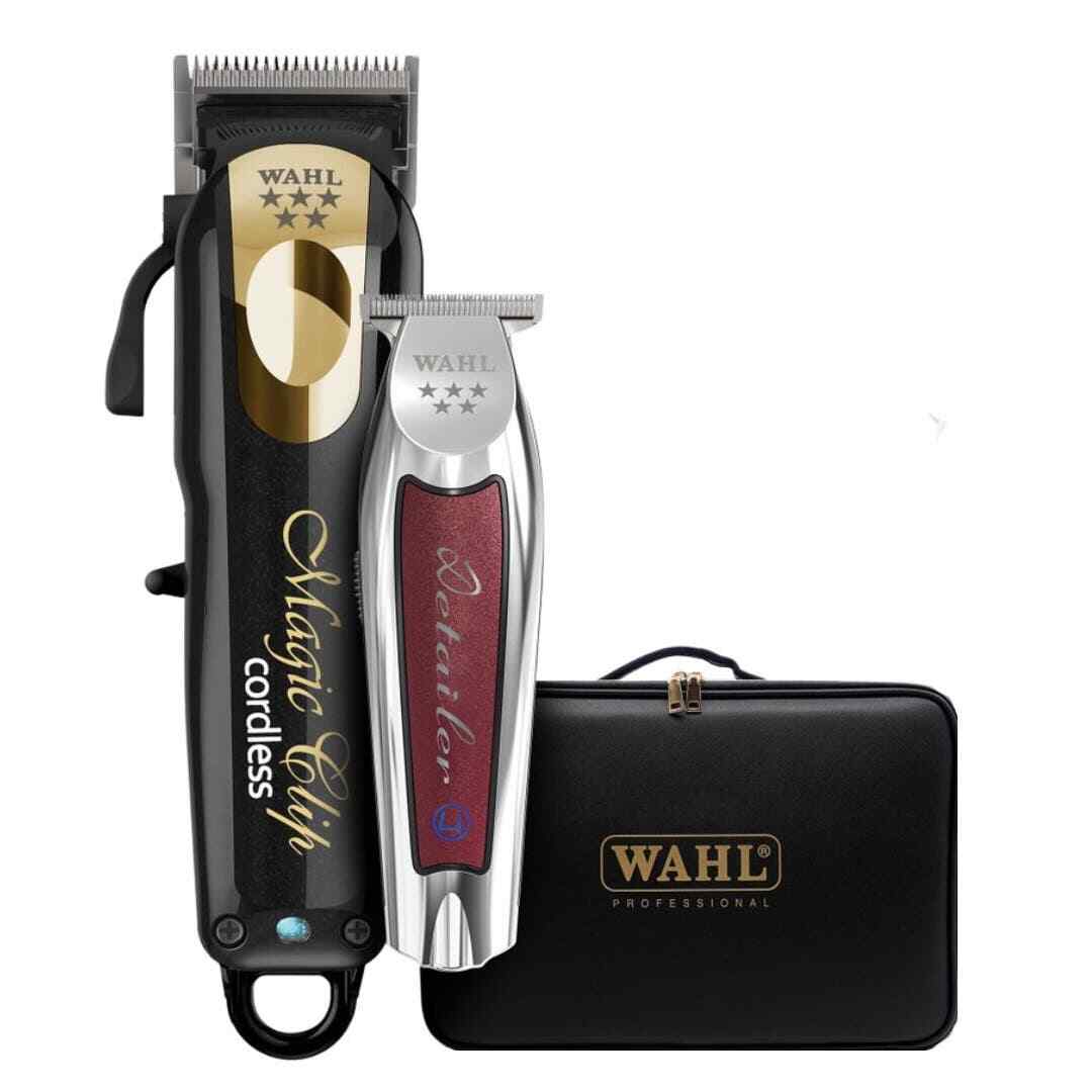 Wahl Black & Gold Magic Clip Clipper and Detailer Li Trimmer with ...