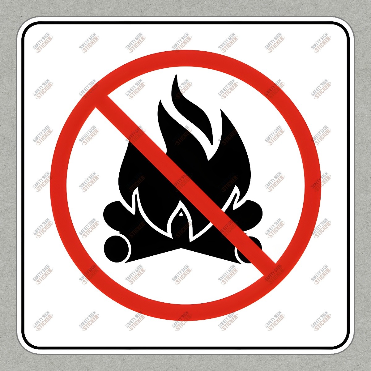 No Open Flames Safety Sign Sticker OSHA Compliant Hazard Warning ...