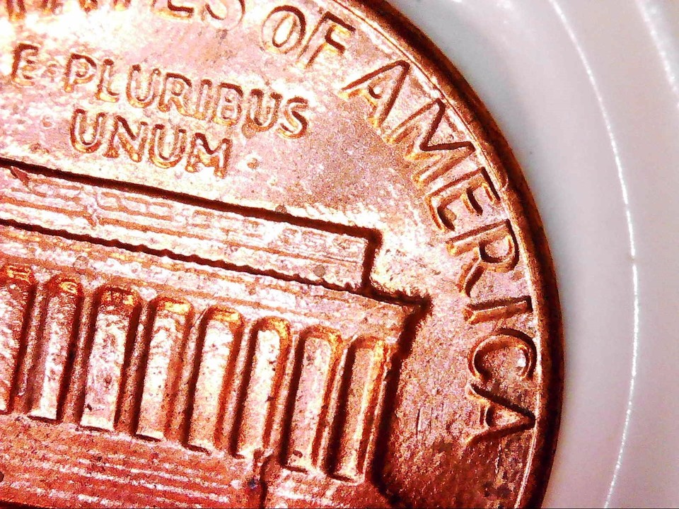 1985 Lincoln Cent offset planchet Brilliant MS Quality AU Red color ...