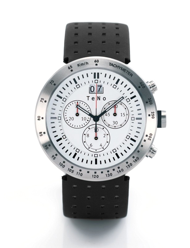 Teno 8002 Men's Chronograph Date Quartz Watch. Made Germany. Rubber ...