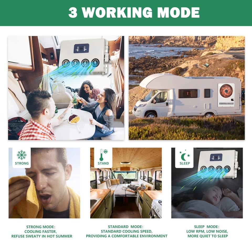 24V Truck Cab Air Conditioner Split Kits For Semi Trucks Bus RV Caravan ...