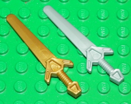 LEGO Castle - Minifig, Weapon Sword, Greatsword Angular (X2) - Gold ...