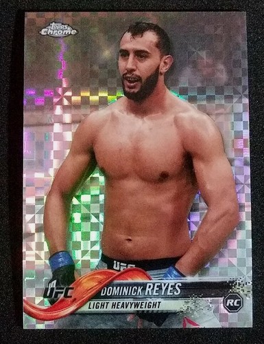 2018 Topps UFC Chrome Dominick Reyes RC Rookie Card X-Fractor Refractor ...