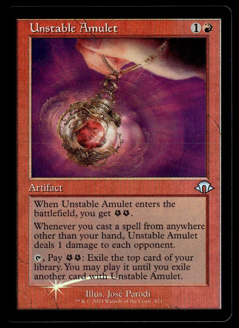 MTG - Unstable Amulet - Retro Frame - Modern Horizons 3 - Near Mint ...