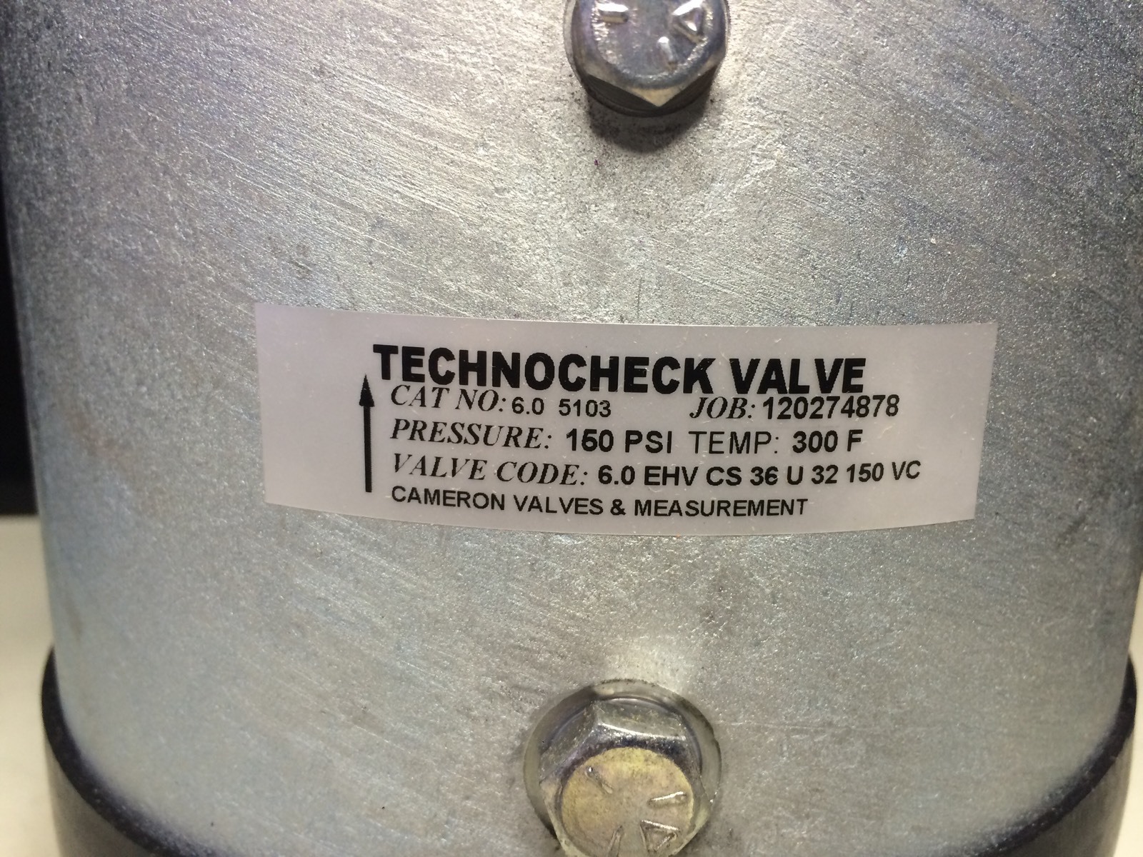 New Cameron Technocheck Valve 6" 5103 EHV CS 36 U 32 150 VC *Free ...