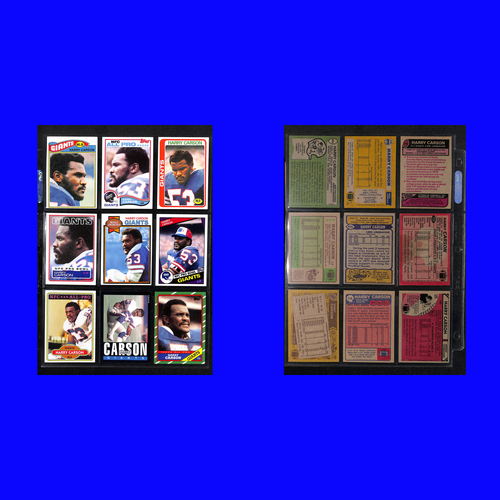 Harry Carson Giants HOF Football card lot of 9 vg-ex | eBay