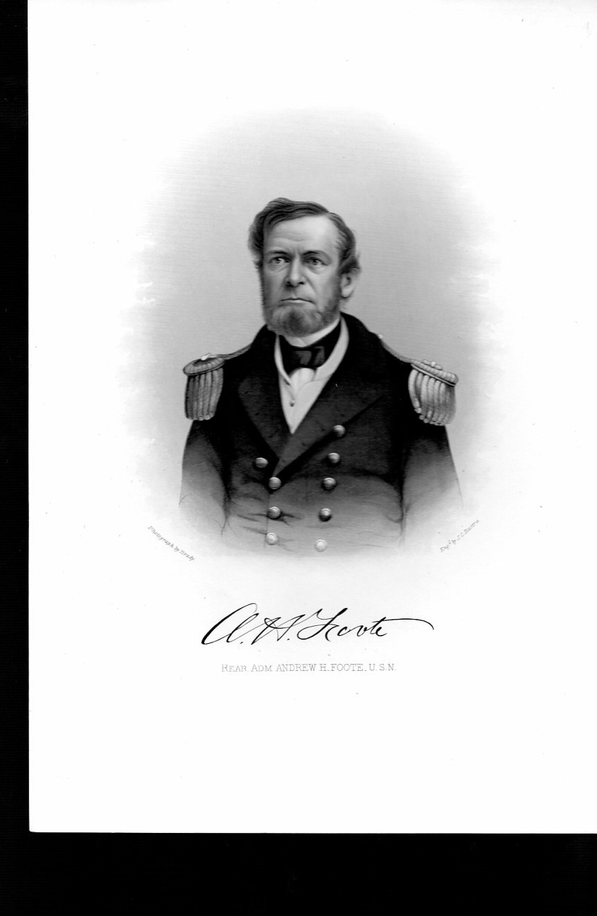 Rear Admiral Andrew H Foote Antique Art Print Americana US History [Inv ...