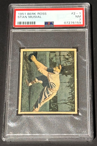 1951 Berk Ross Baseball #2-1 Stan Musial HOF Cardinals PSA 7 NM High ...
