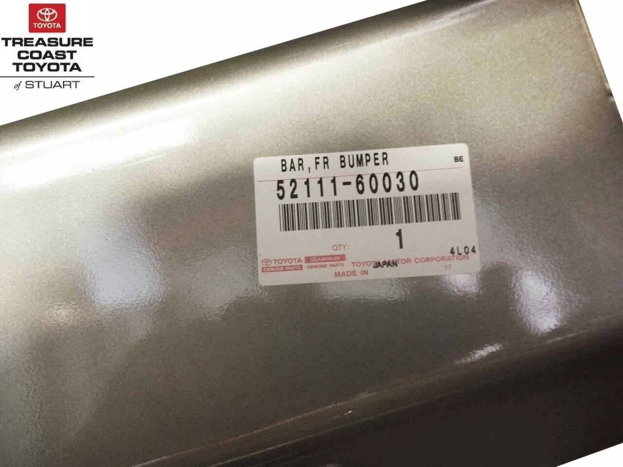 5211160030 Toyota Front Bumper Steel 52111-60030 Genuine OEM Part for ...