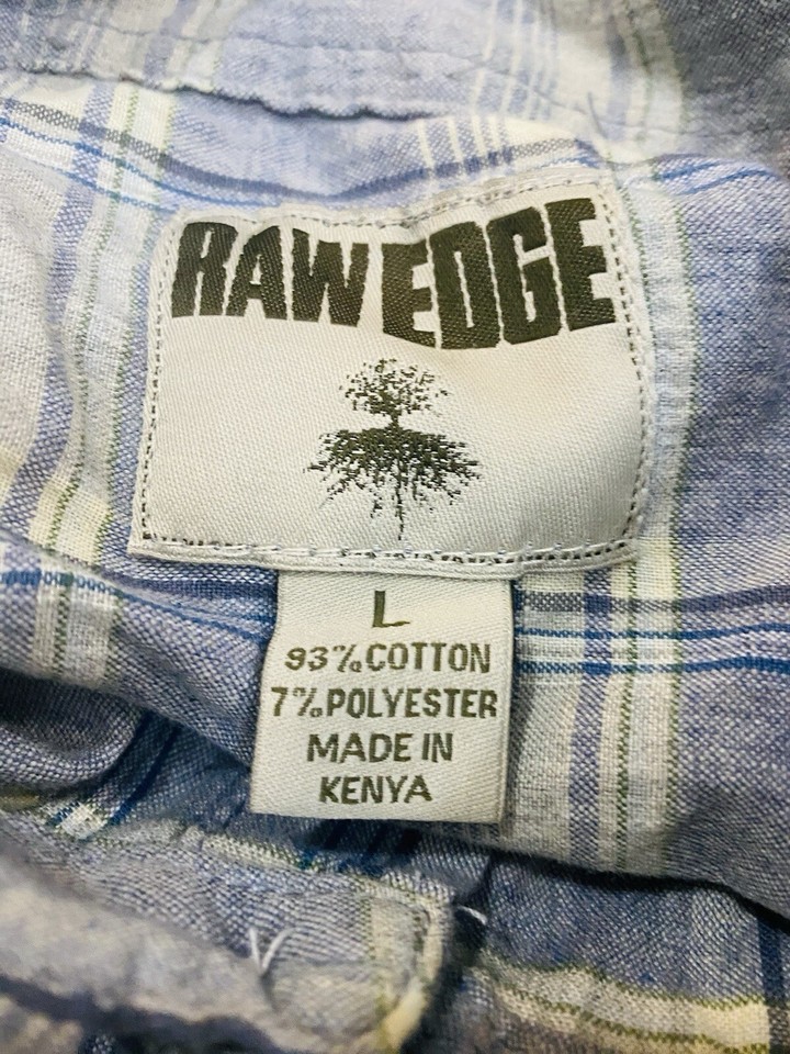 Raw Edge Brand Flannel Shirt Light Blue, Navy Blue, Yellow Size L ...