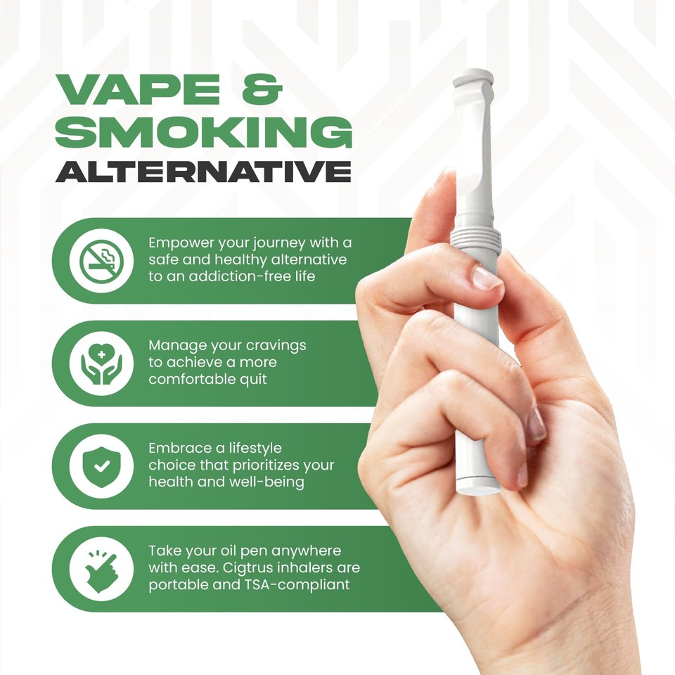 Detox Smokeless Quit Smoking Essential Oil Aroma Inhaler 4 Flavor-Pack ...