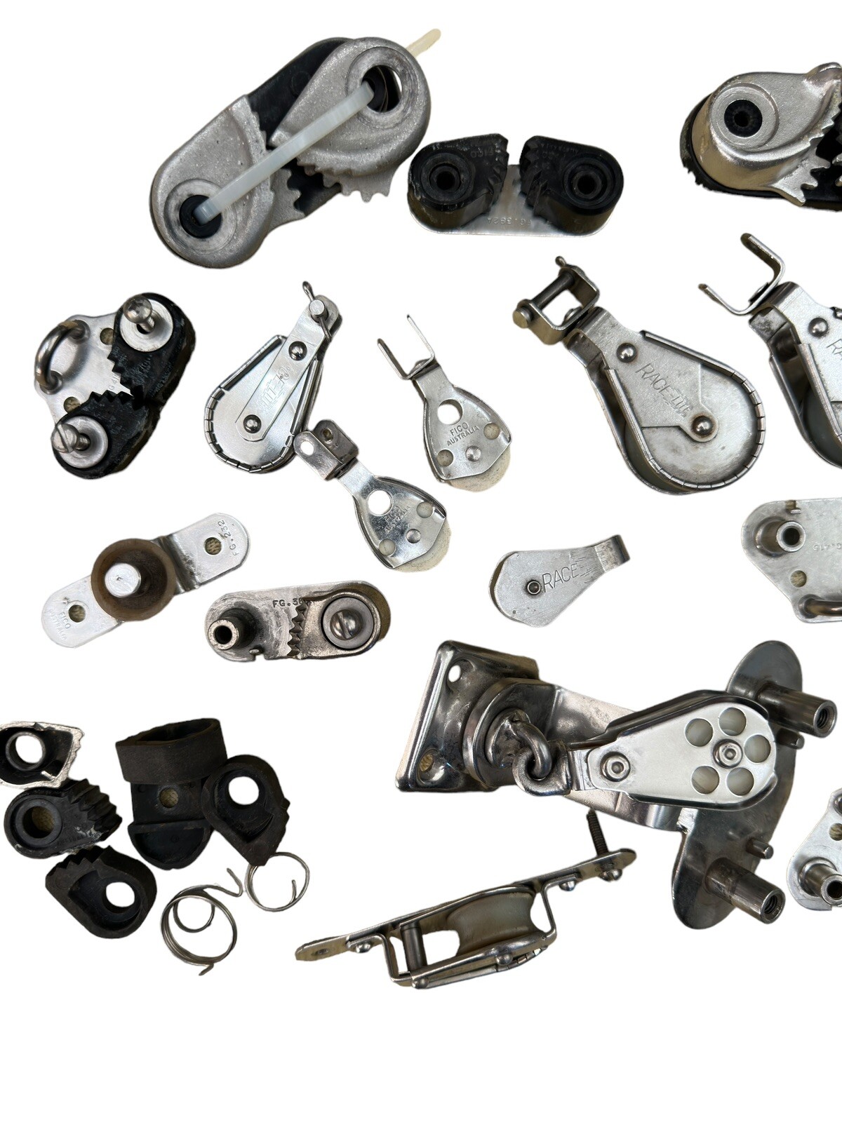 Lot of SAILBOAT RIGGING HARDWARE, STAINLESS STEEL, FICO, Race-lite | eBay