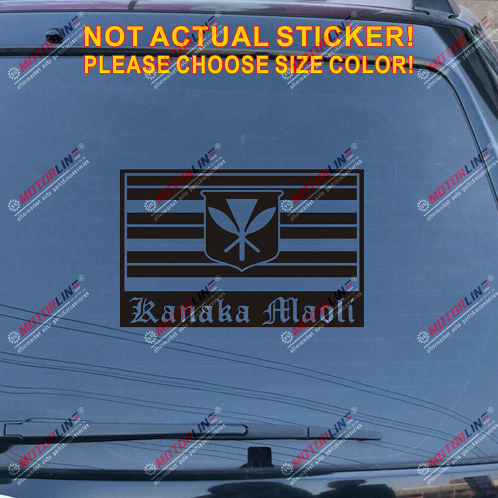 Kanaka Maoli Flag Hawaiian Hawaii Decal Sticker Car Vinyl pick size ...