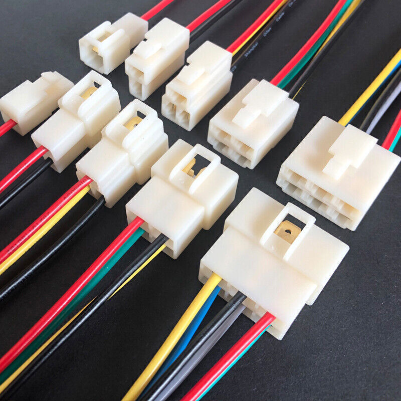 6.3mm Pin Plug Electrical Wiring Multi-Connector Terminals 1/2/3/4/6/8 ...