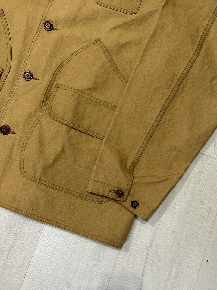 CC Filson Washed Tin Cloth Field Barn Coat Jacket MADE IN USA MENS SIZE ...