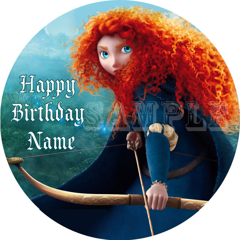 BRAVE Merida Edible Party Cake topper image | eBay