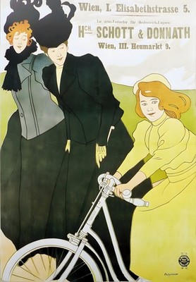 16552.Wall Decor Poster.Interior Art.Schott Donnath Bicycle Austrian Ad ...
