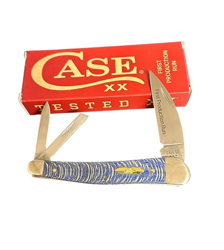 Case xx Knife Seahorse Whittler 1st Run Blue Sycamore 93738 1/250 ...