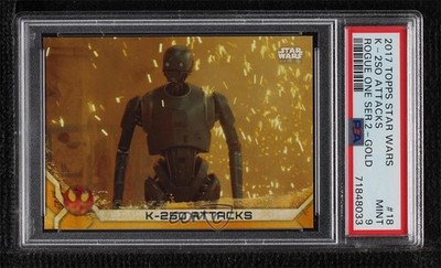 2017 Star Wars: Rogue One Series 2 Gold Squad 5/50 K-2SO Attacks PSA 9 ...