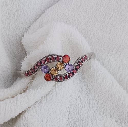 Nicky Butler NB Sterling Silver 925 Multi Gems Amethyst Citrine Cuff ...