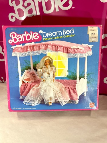 Barbie Dream Bed 5641 NIB Original Box 1982 Mattel Vintage Furniture ...