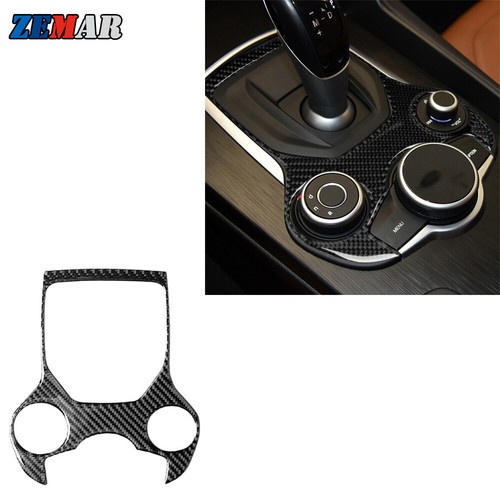 Carbon Fiber Gear Shift Panel Interior Sticker Trim For Alfa Romeo ...