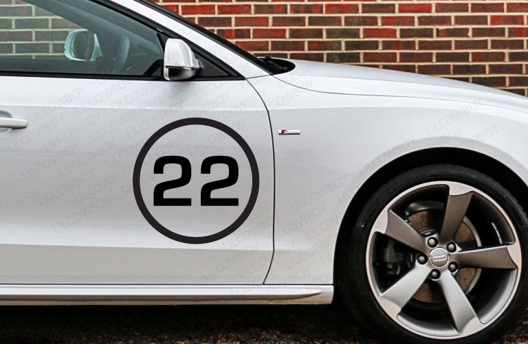 Custom Door Number autocross Circle Racing plate Decal Sticker Track ...