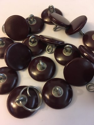 Lot 6: 120+ Vintage Military Buttons - Maroon and Mustard ? Plastic 2 ...